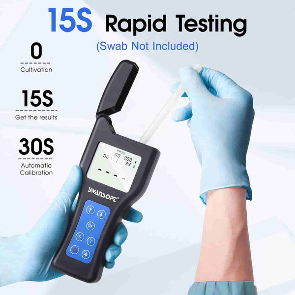 Portable ATP Fluorescence Detector, Handheld Surface Cleanliness Teste ...